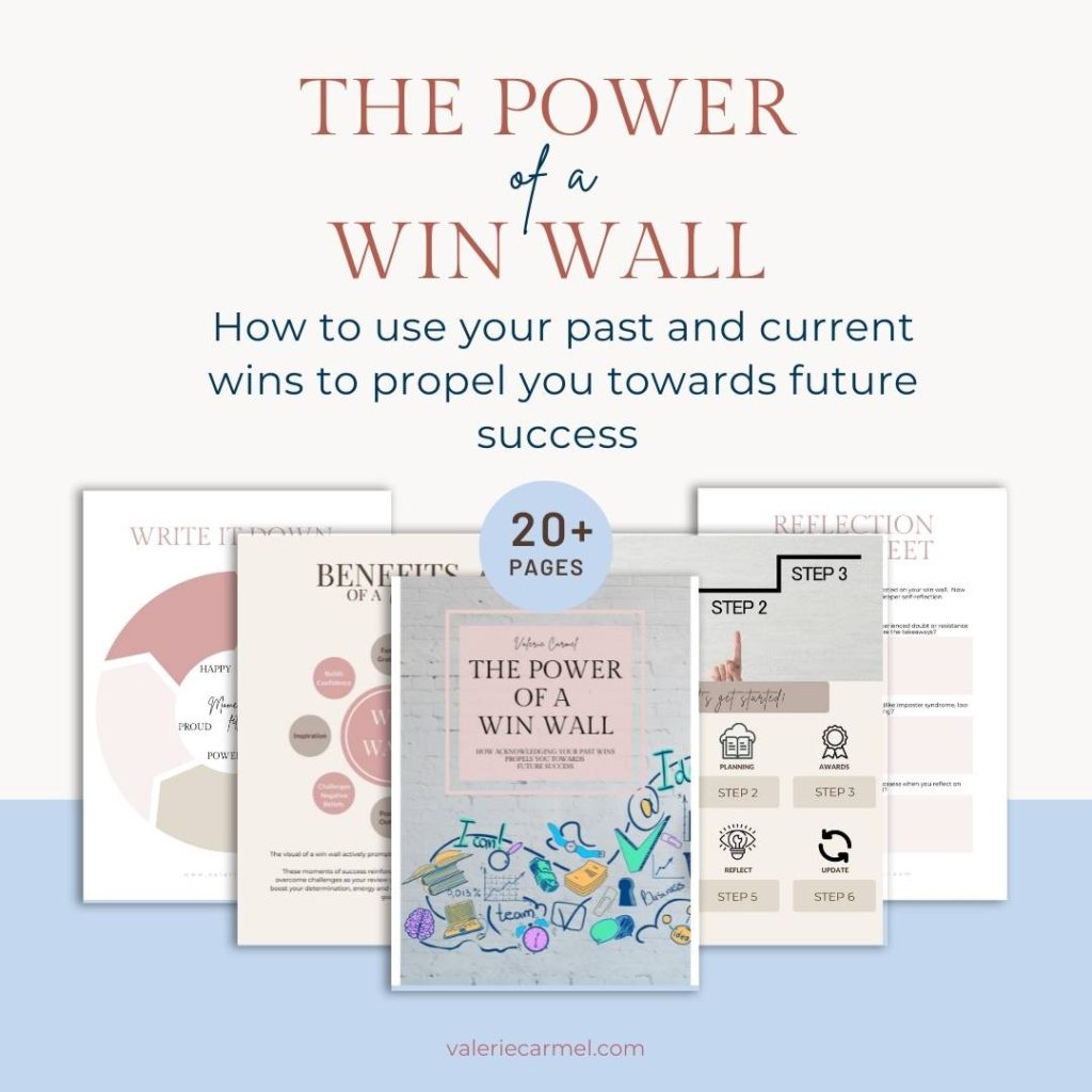 Win Wall Workbook | Valerie Carmel Therapy